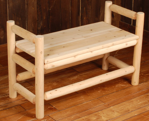 Rocky Top Log Furniture & Railing Blog: Log Boot Benches