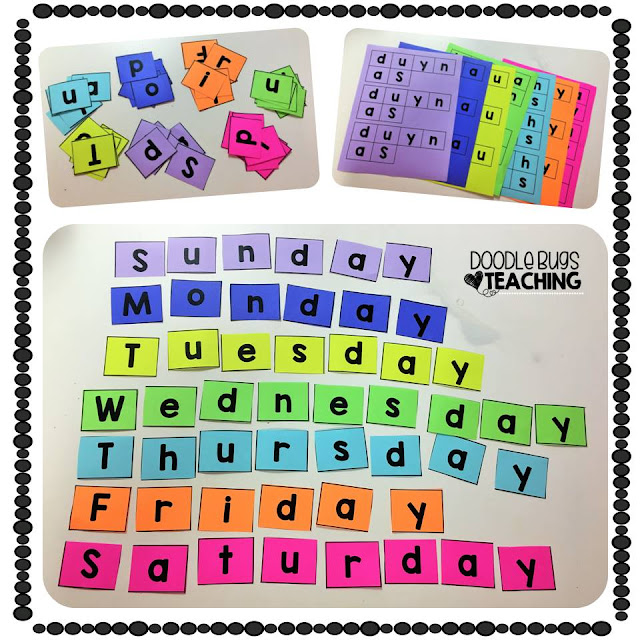 Doodle Bugs Teaching {first grade rocks!}: Days of the Week Activities ...