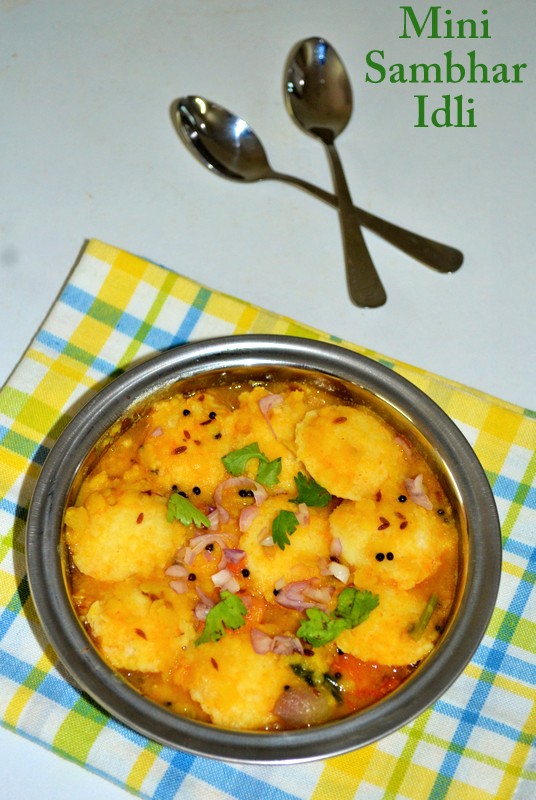 Mini Sambar Idli Recipe | Ghee Idli Sambar | South Indian Breakfast ...
