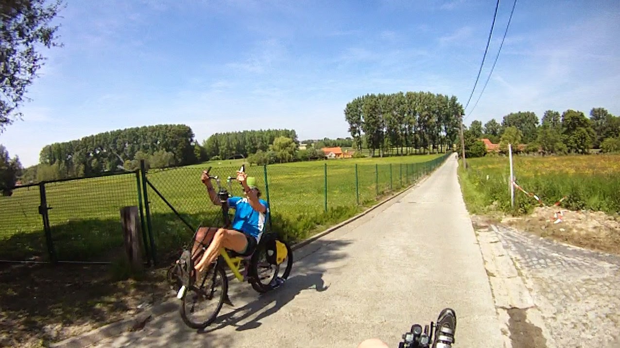 liggend fietsen: Rare fiets.