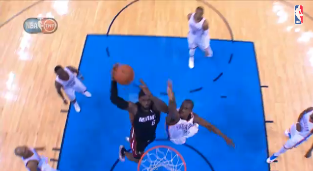 Mico Halili: LeBron James gets hit on the nose, nose starts to bleed ...