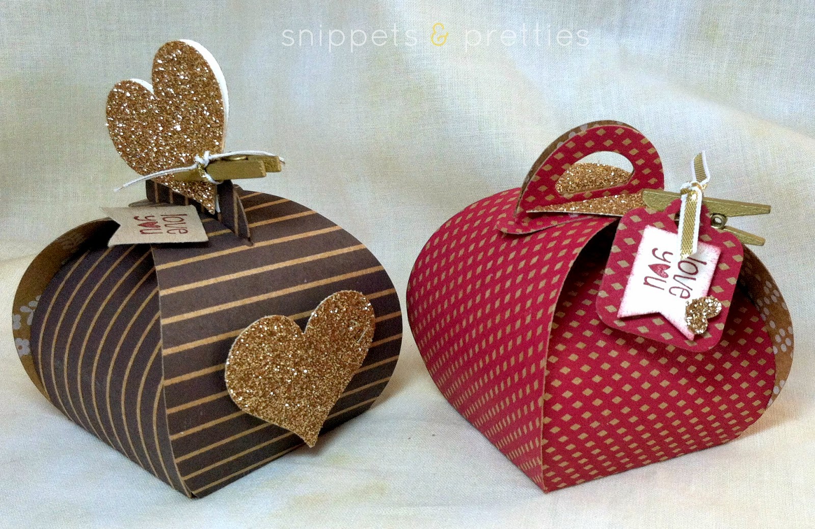 Snippets and Pretties: Curvy Keepsake boxes