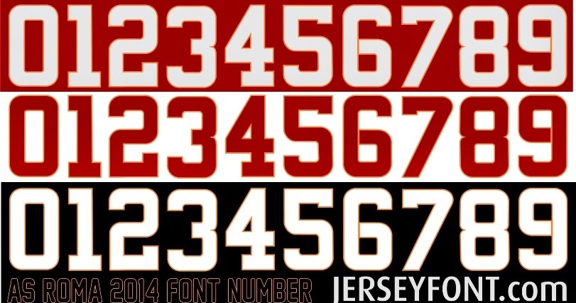 AS Roma 2014/2015 Font Number (ai. file)