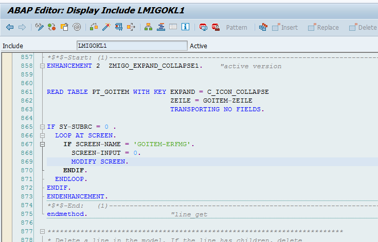 Migo T-code item level after click of tree display Qty should become ...