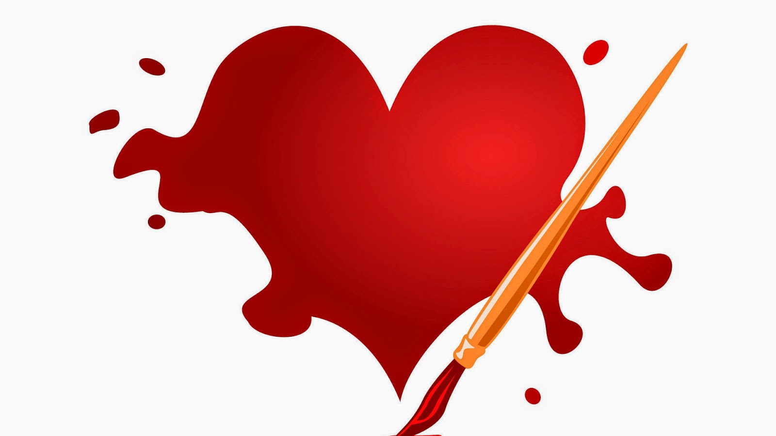 Wallpaper Paint Color Red Hearts | My Love Wallpaper HD