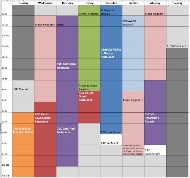Cold Tuesday Morning: Using Spreadsheets to Schedule