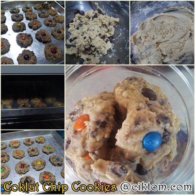 Resepi Mudah Cara Buat Coklat Chip Cookies M&M - Ciktom