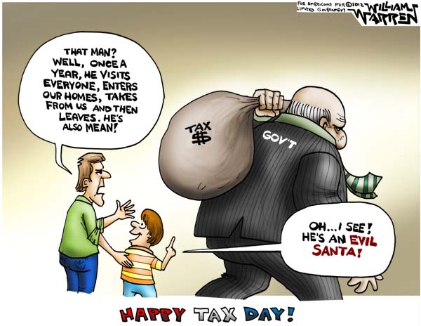 ARRA News Service: Government - The Evil Santa - Happy Tax Day