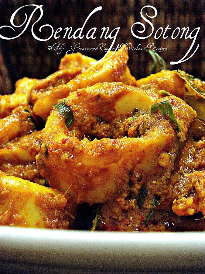Ady Greatsword Empire Kitchen Recipes: Rendang Sotong...mmg sedap ...