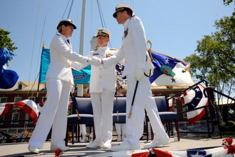 Coast Guard admiral becomes first woman to lead a U.S. service academy ...