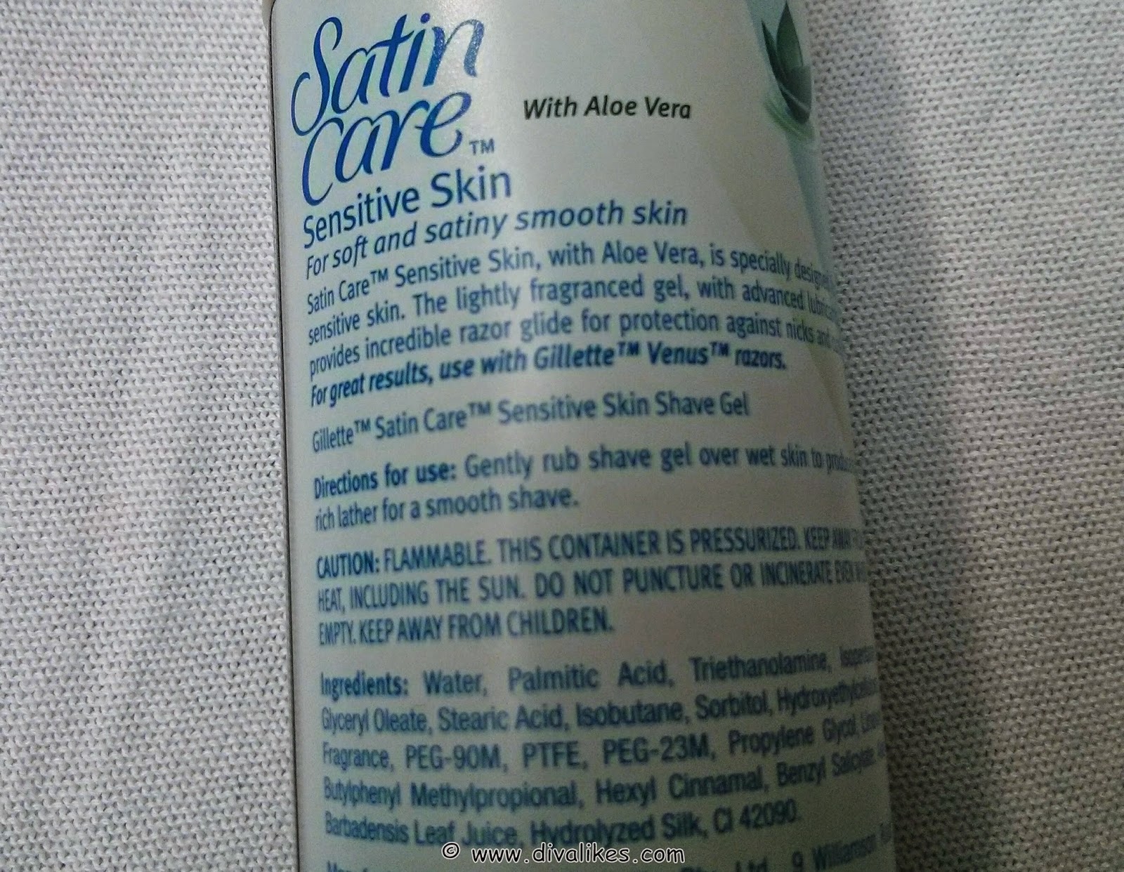 Gillette Satin Care Sensitive Skin Shave Gel With Aloe Vera Review