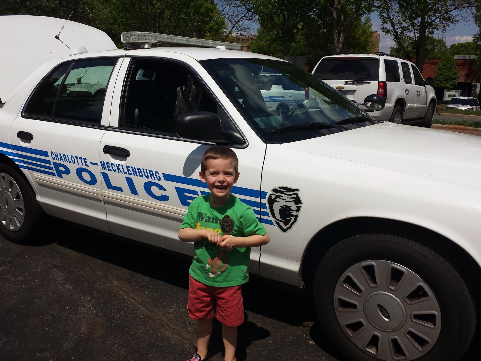 Triplets + Toddler: Police Station Field Trip