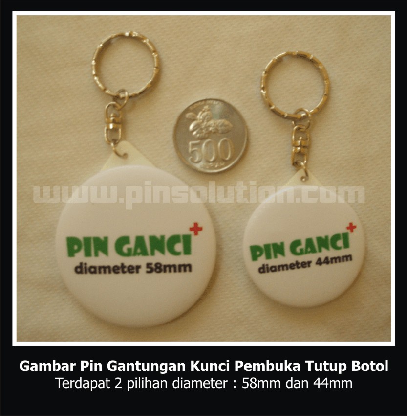 3. Pin Gantungan Kunci + Pembuka Botol / Key Chain Pin + Bottle Opener
