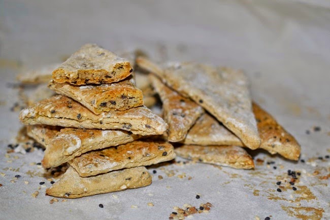 Crackers integrales de sésamo | Cocina