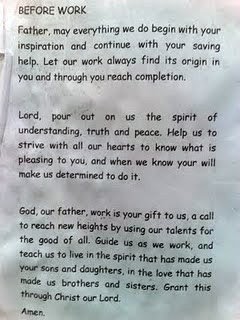 Prayer Before Work | Rovie's Awesome Journey