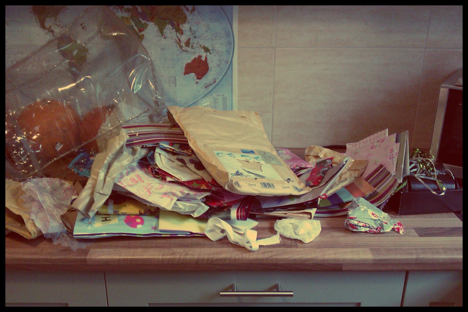 Keeping Wrapping Paper Neat and Tidy | @ Home with Busy Lizzie