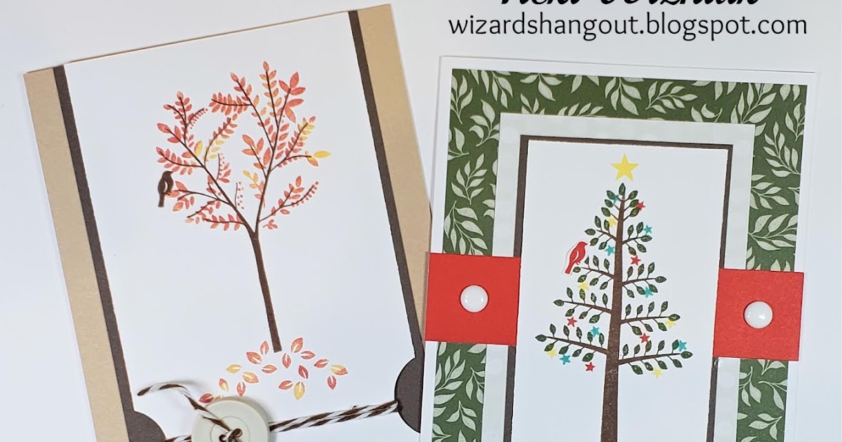 Wizard's Hangout: Seasonal Trees Card Kit - November Stamp of the Month