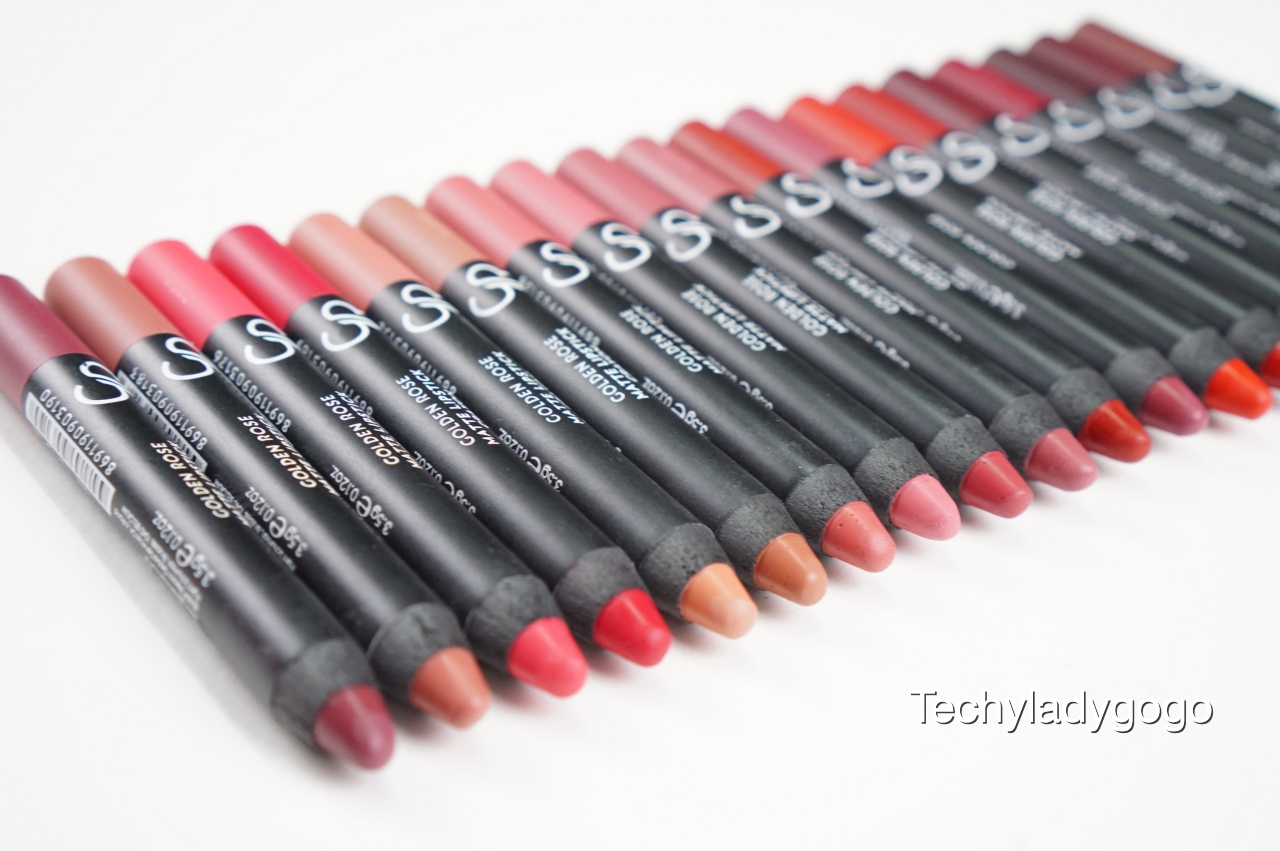 GR Cosmetics Golden Rose Matte Lipstick Crayon รีวิว ลิปสติกดินสอสีสวย ...