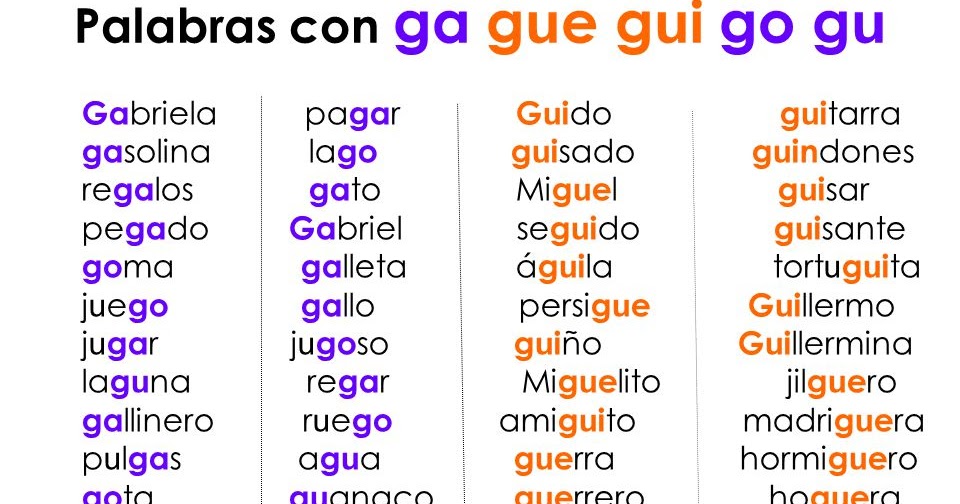 GRADO PRIMERO 2016: PSLABRAS CON G