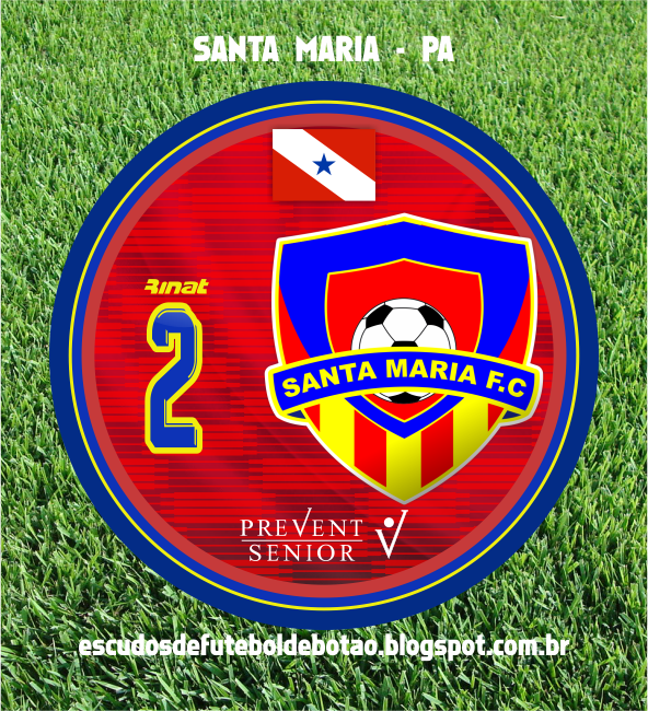 ESCUDOS DE FUTEBOL DE BOTÃO: Agora o time do SANTA MARIA.