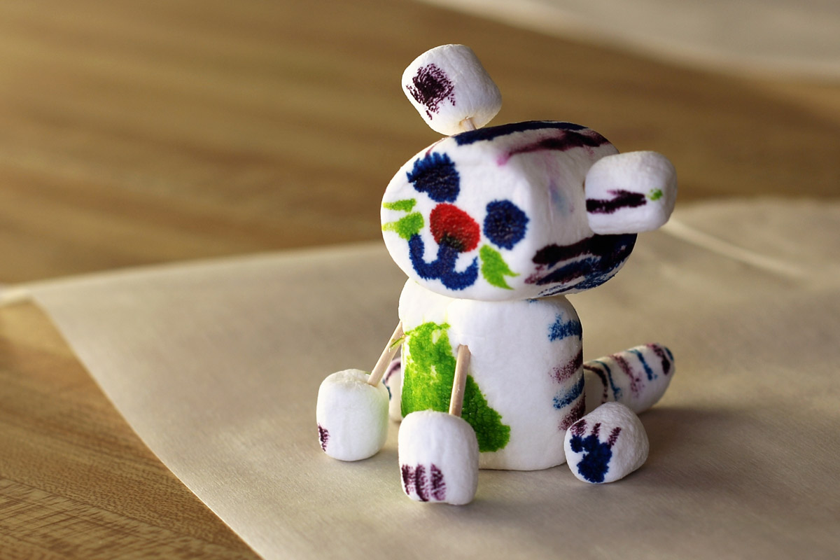 "We do it the Hard Way": Painted Marshmallow Creatures