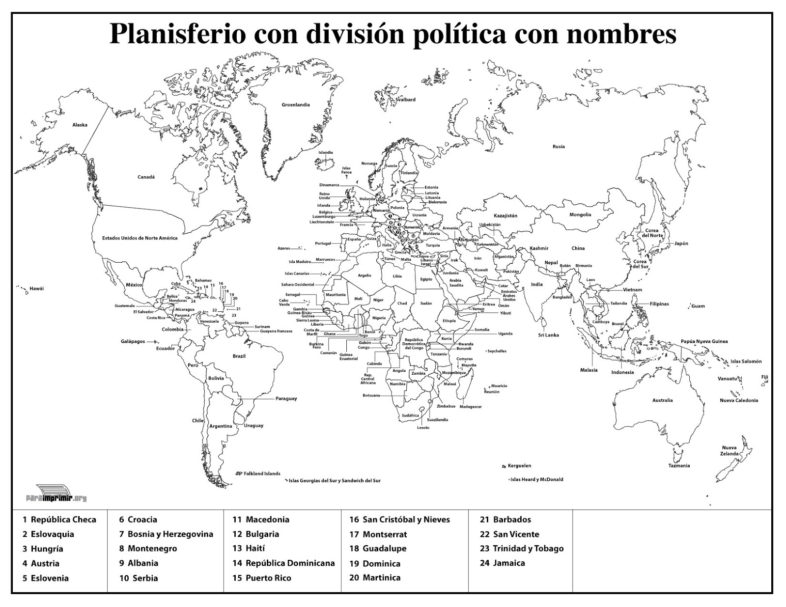 Geografía: Planisferios.
