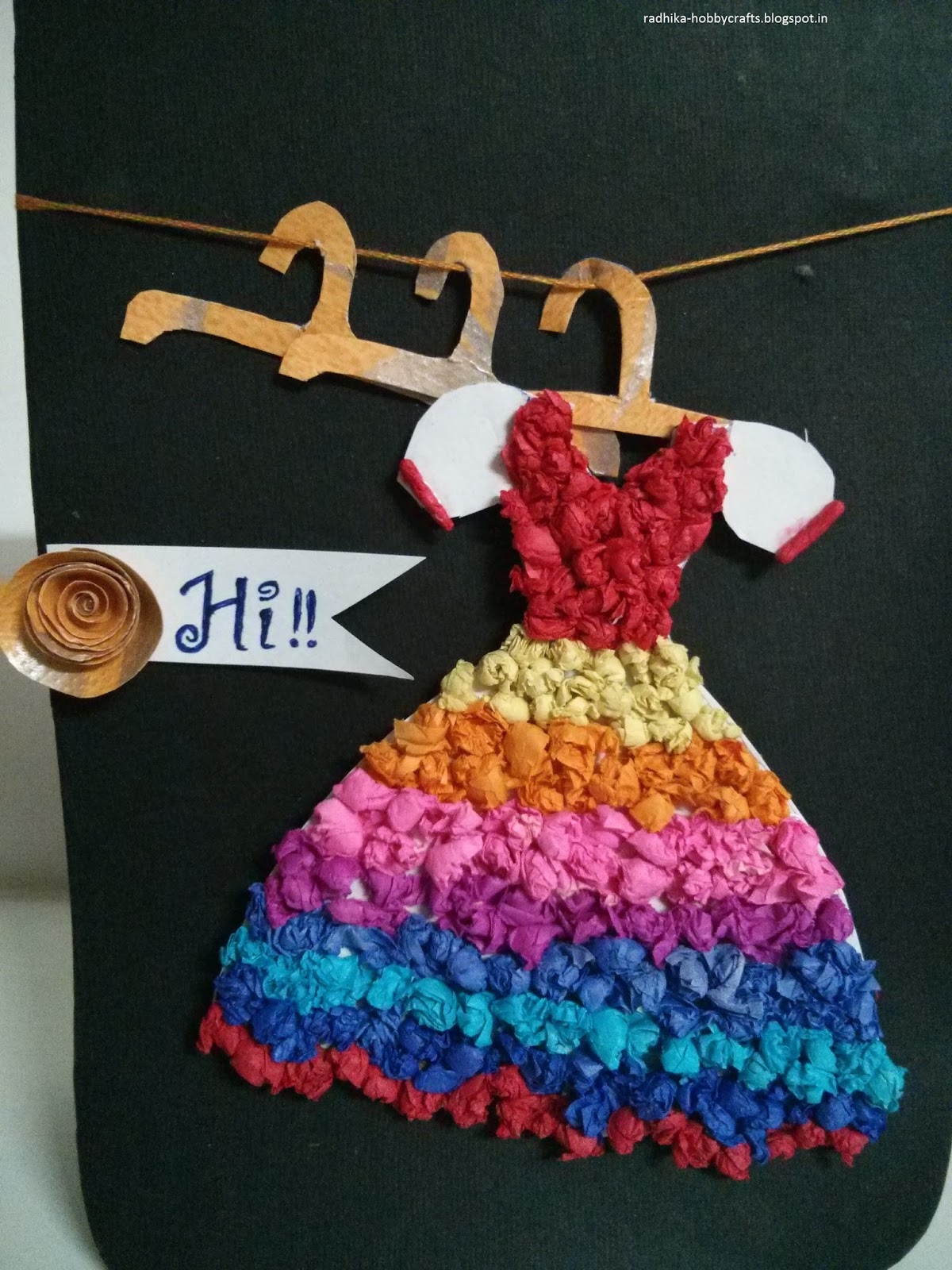 Hobby Crafts :): Coloured tissue Paper dress