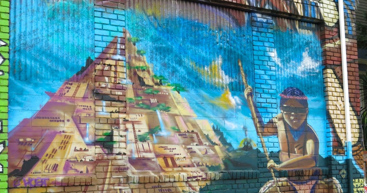 Oakland Daily Photo: Monday Mural: Aztec pyramid