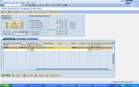 Free SAP Training Manuals: T Code- FBCJ / F-44 : SAP FI USER MANUAL