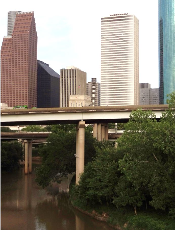 Houston in Pics: Gulf Freeway (Interstate 45) bridge over Buffalo Bayou