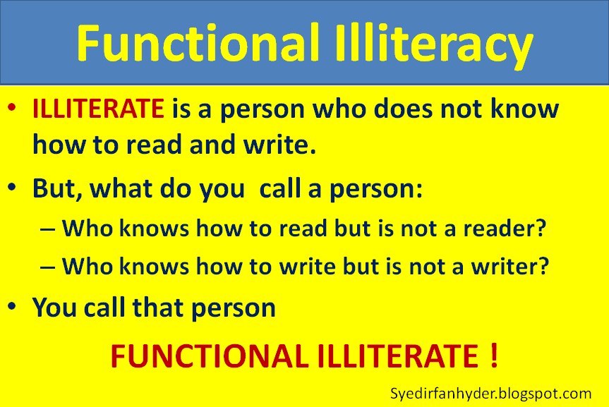 Adult Illiteracy Definition