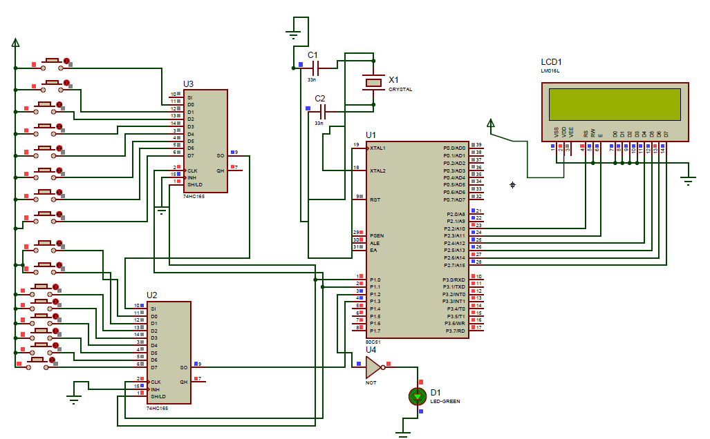 Making multiple input by 3 wire Interfacing . | Embedded System Desgin