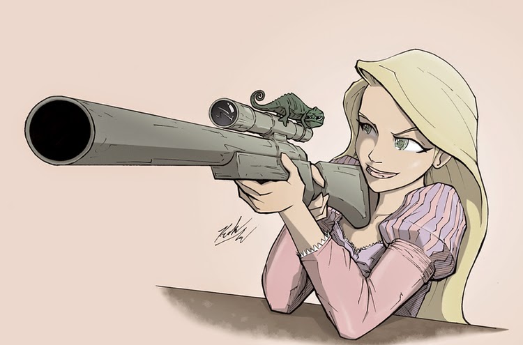 AKIWA ART: Badass Disney Princess Assasins Fan Art by Johnni Kok