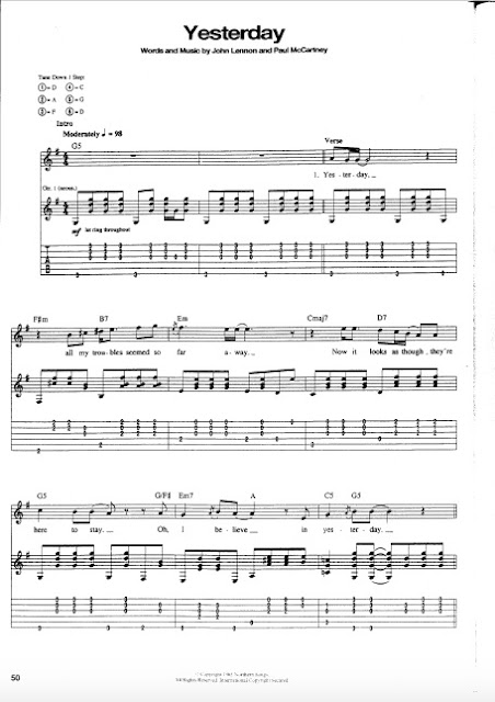 The Beatles - Yesterday | Partituras para Guitarra