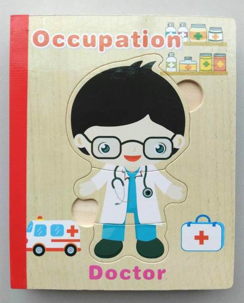 WOODEN PUZZLE OCCUPATION BOOK - RAISING GEMS