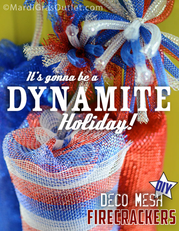 Party Ideas by Mardi Gras Outlet: Dynamite Deco Mesh Firecrackers: Tutorial