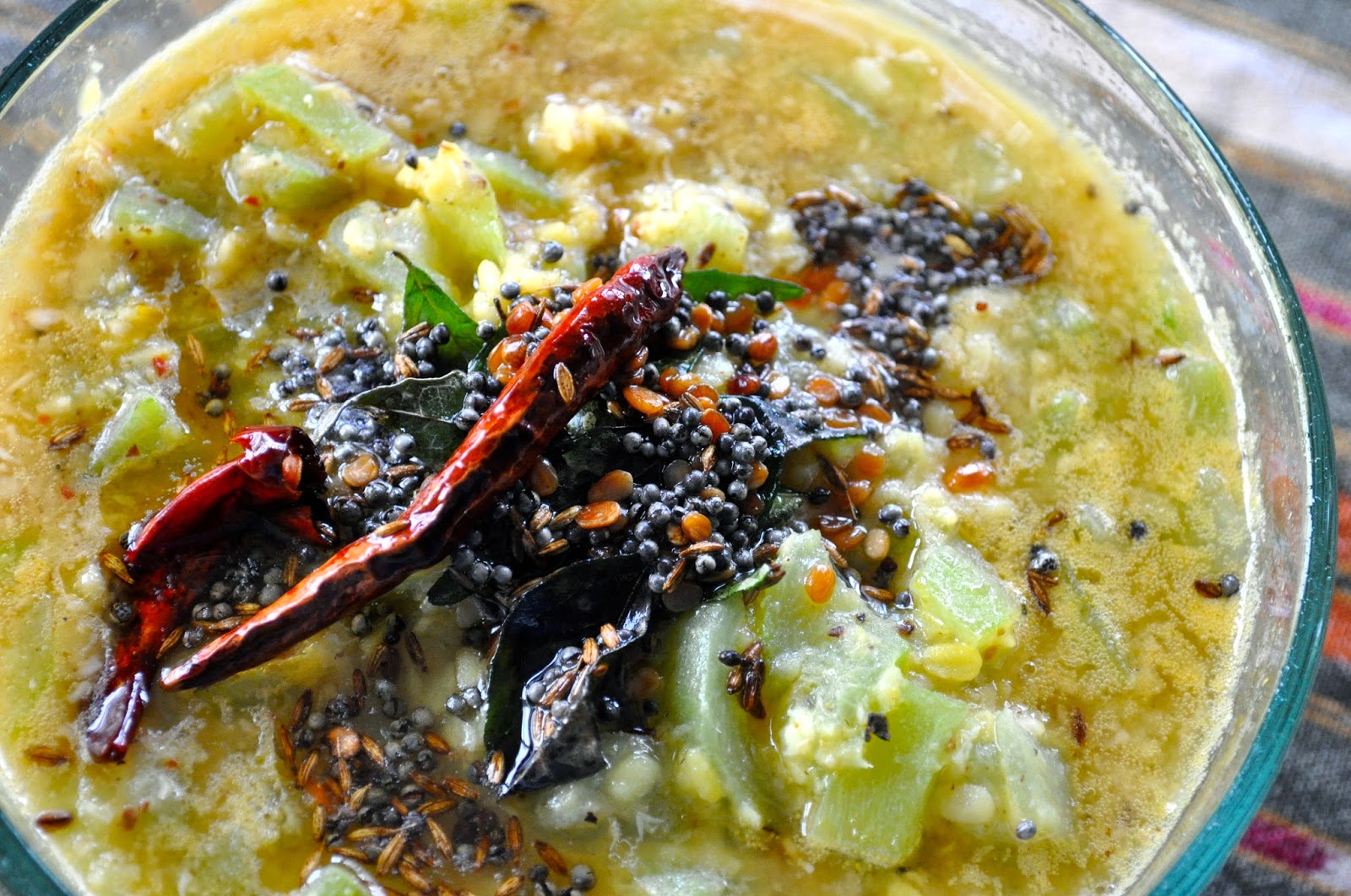 Cooking with Meena: Peerkangai Poricha Kootu (Ridge Gourd / Turai)