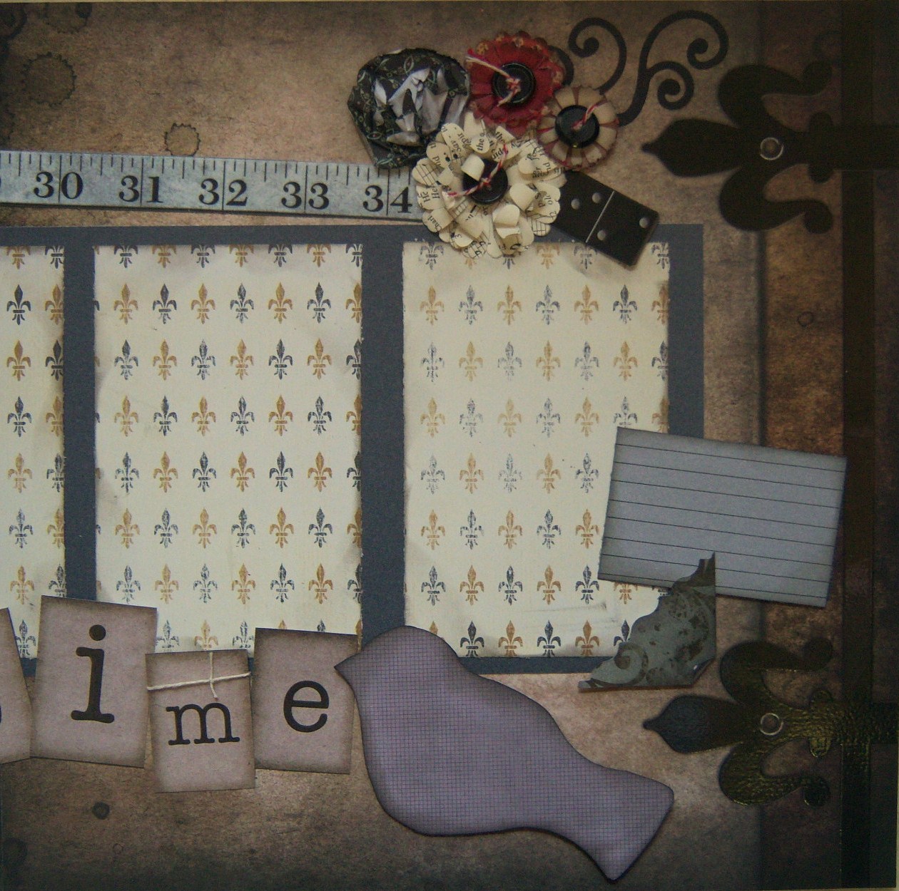 Sweetly Scrapped: TIME Two Page Premade Layout - Dark Vintage Inspired ...