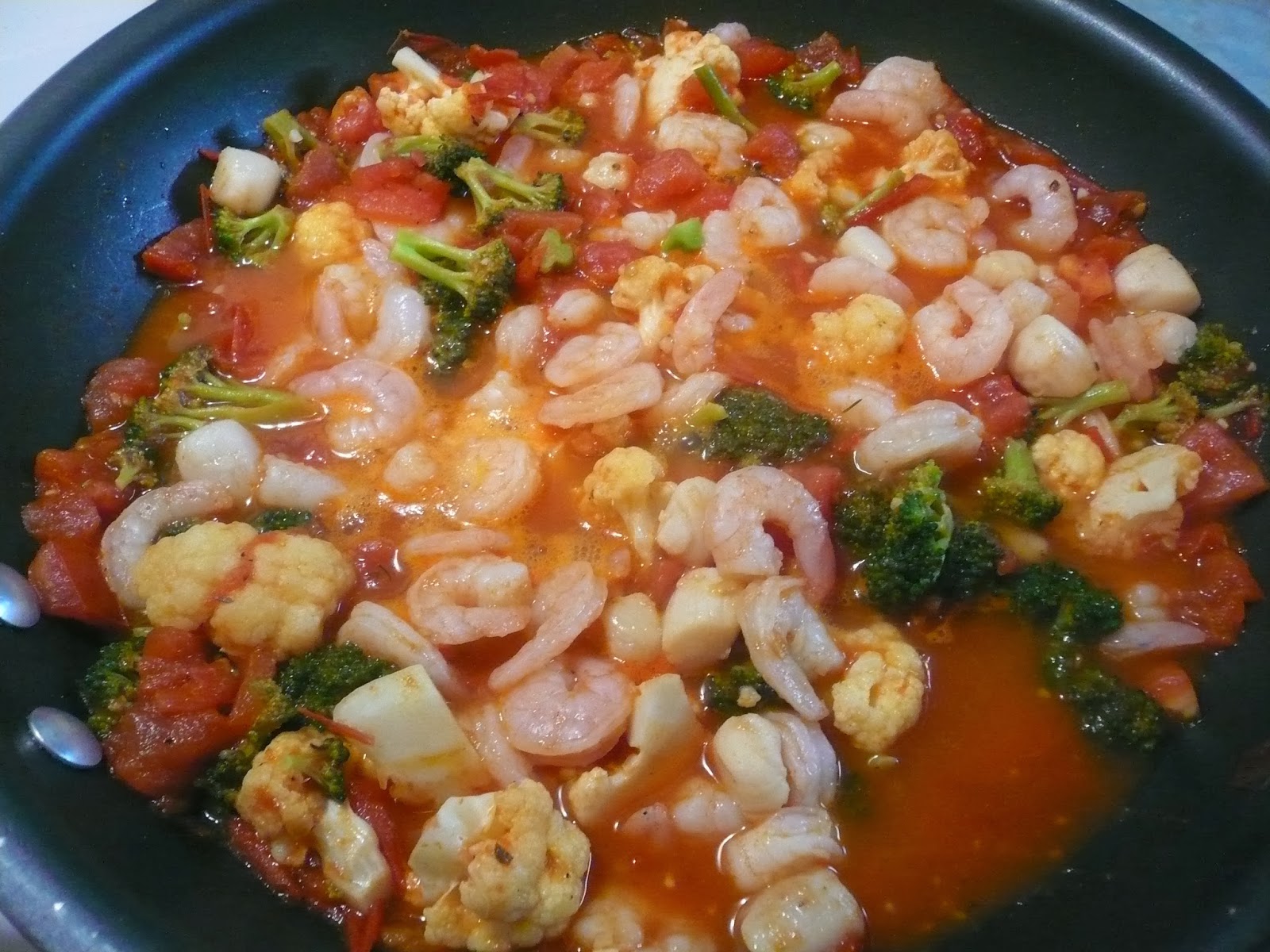 Crevettes aux tomates