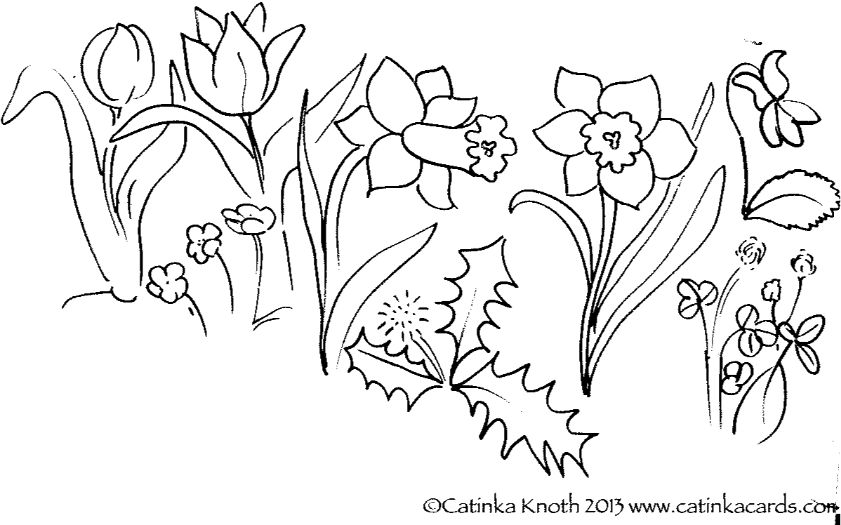 CKNotes 4: Spring drawings for coloring pages/ book