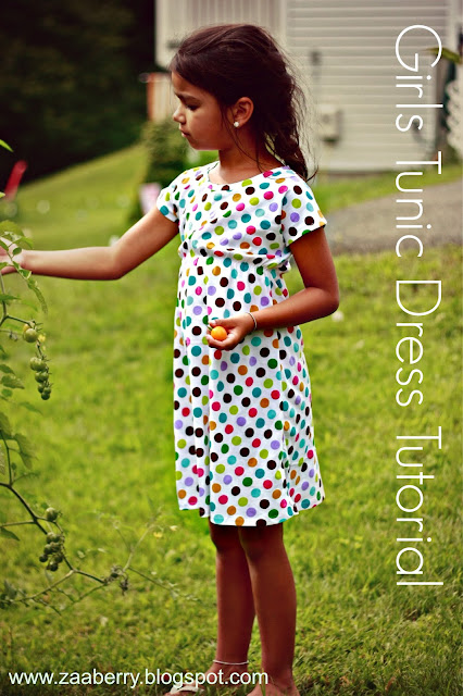 Zaaberry: Girls Tunic Dress - TUTORIAL