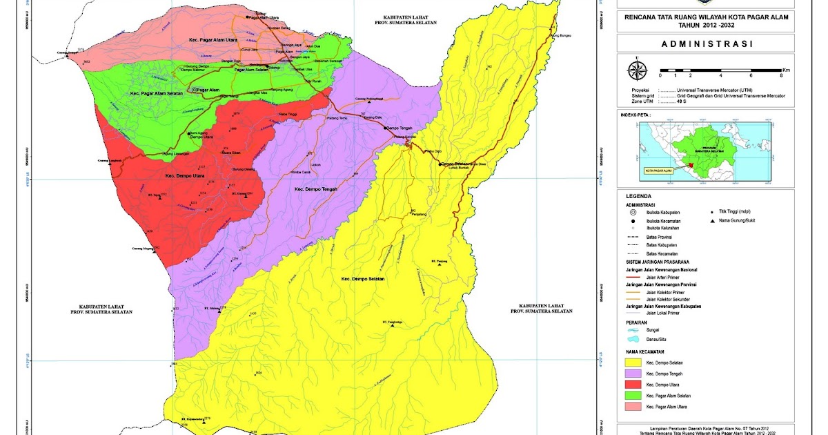 Peta Kota Pagar Alam