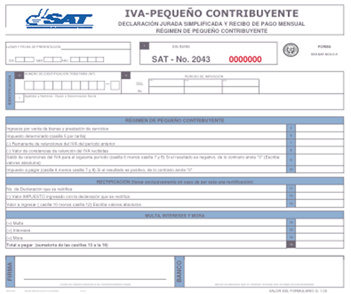 Oficina Profesional Contable OPC: Formularios Pequeño Contribuyente