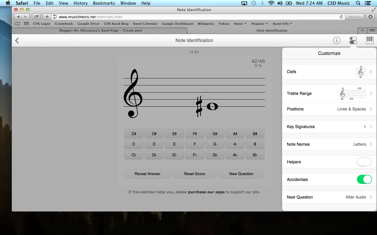Mr. Mitsuyasu's Band Page: musictheory.net