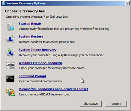 Terry L@u's blog: Replace default recovery environment of Windows 7 ...