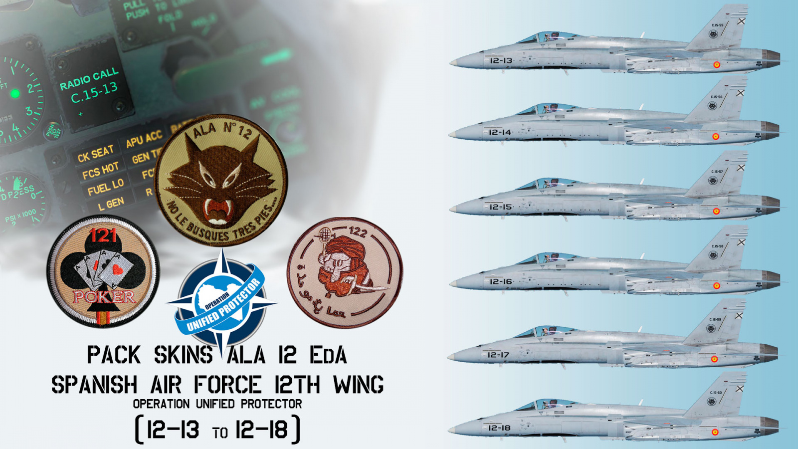 ALLIED FLYING FORCE: Skin: F/A-18C - ALA 12 - EJERCITO DEL AIRE