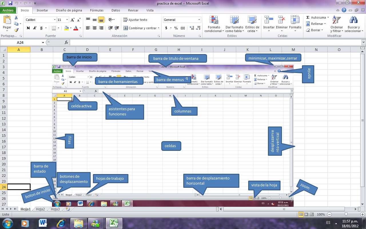 la chica hernandez: partes de excel