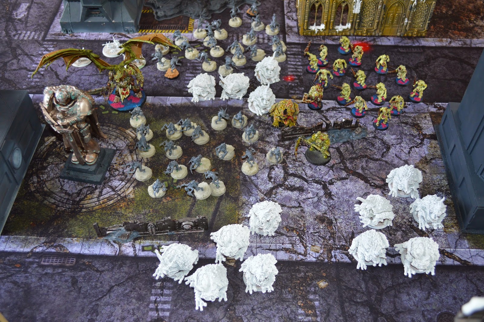 40k Brawl! Spawn over-run! Sons of Horhey Vs Chaos Emperors Will, Purge ...