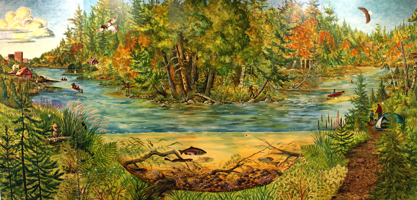 The Rambling Wren: The Boardman River Mural is Finished!