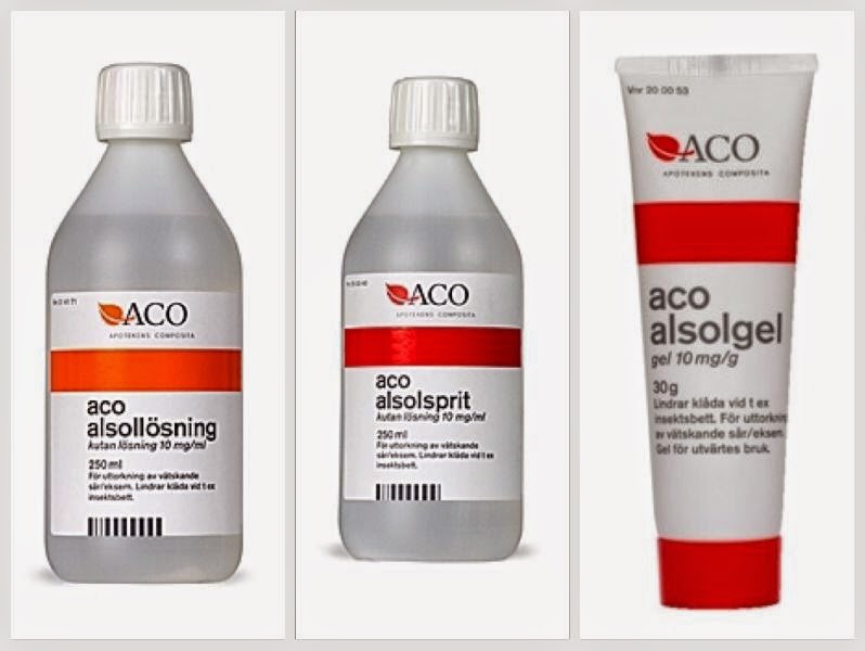 SØSKEN: Aco Alsol produkter til eksem behandling.